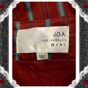 J.O.A. | Tops | Joa Balloon Sleeve Lace Up Striped Blouse | Poshmark